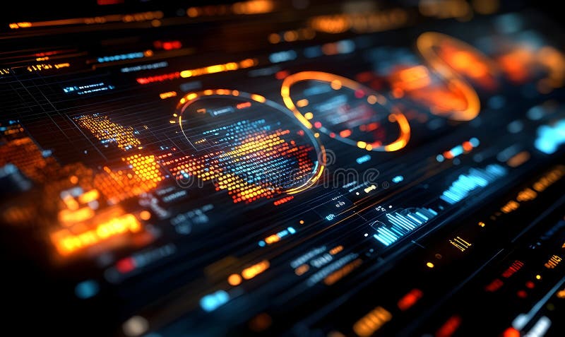 Futuristic Dashboard Display Stock Illustration - Illustration of ...