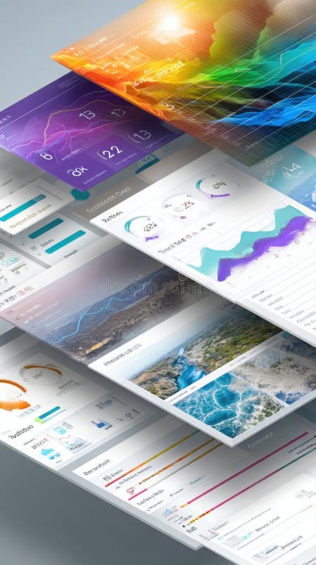 Futuristic Dashboard: Interactive Data Visualization Stock Image - Image of minimalistic, charts ...