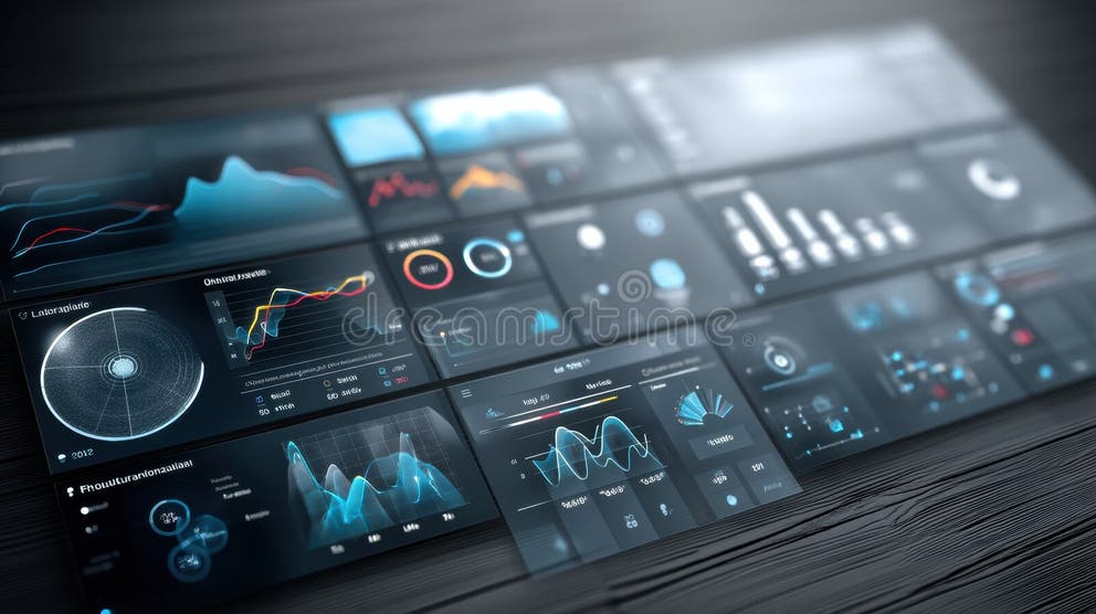 Futuristic Dashboard Interface Displaying Clean Analytics with Smooth ...