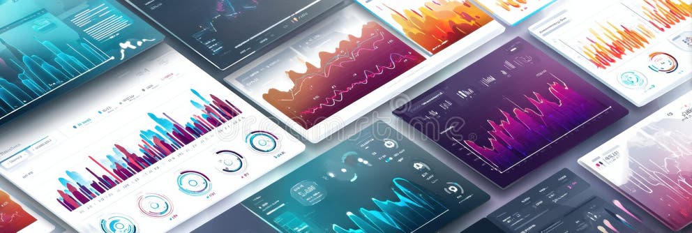 Futuristic Dashboard Interface Featuring Clean Design and Vibrant ...