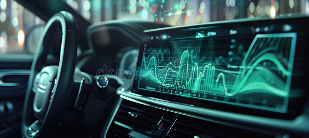 Futuristic Dashboard in Self-Driving Car with Holographic Audio ...