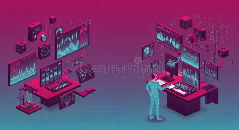 Command Center Isometric Stock Illustrations – 274 Command Center ...