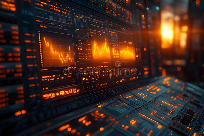 Futuristic Data Analysis Interface with Advanced Graphs and Technology ...