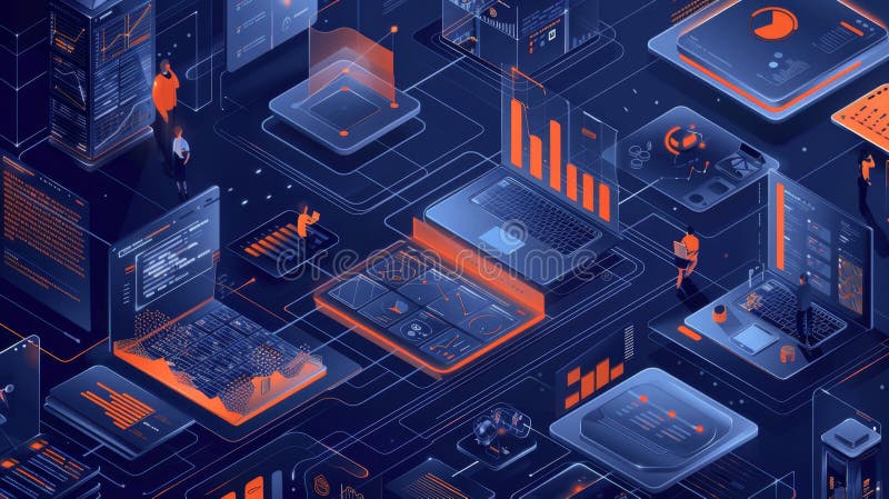 Futuristic Data Analysis and Technology Concept, Generative AI Stock ...