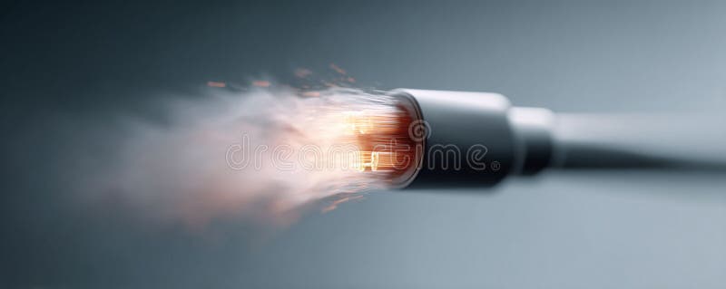 Futuristic Data Cable with Streaming Light, Symbolizing Speed ...