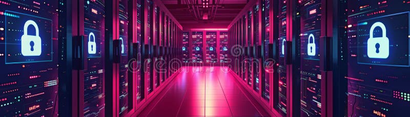 A Futuristic Data Center with Advanced Security Measures, Featuring ...