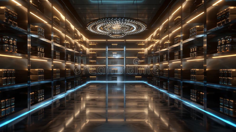 Futuristic Data Center with Advanced Server Technology and Modern ...
