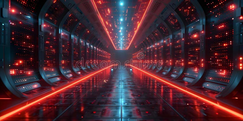Futuristic Data Center with Advanced Servers and Computer Systems ...