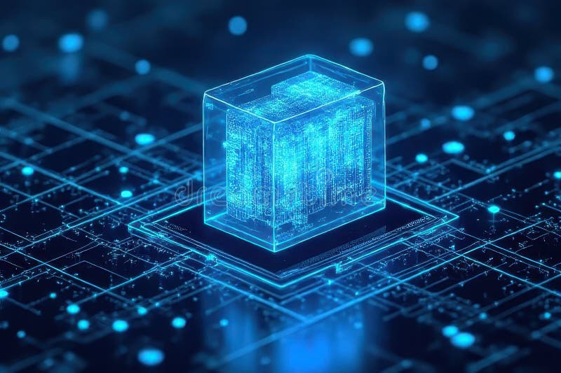 Futuristic Data Center with Edge Computing Infrastructure Stock ...