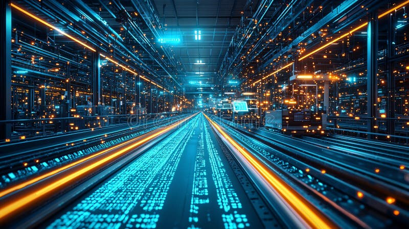 Future Technological Sense Data Channel Stock Illustration ...