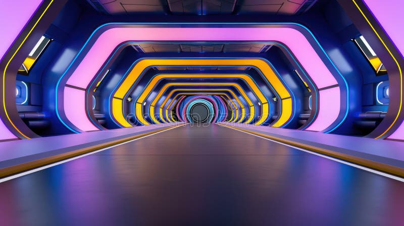 Futuristic Data Center with Glowing LEDs and KVM Monitors in Vibrant ...