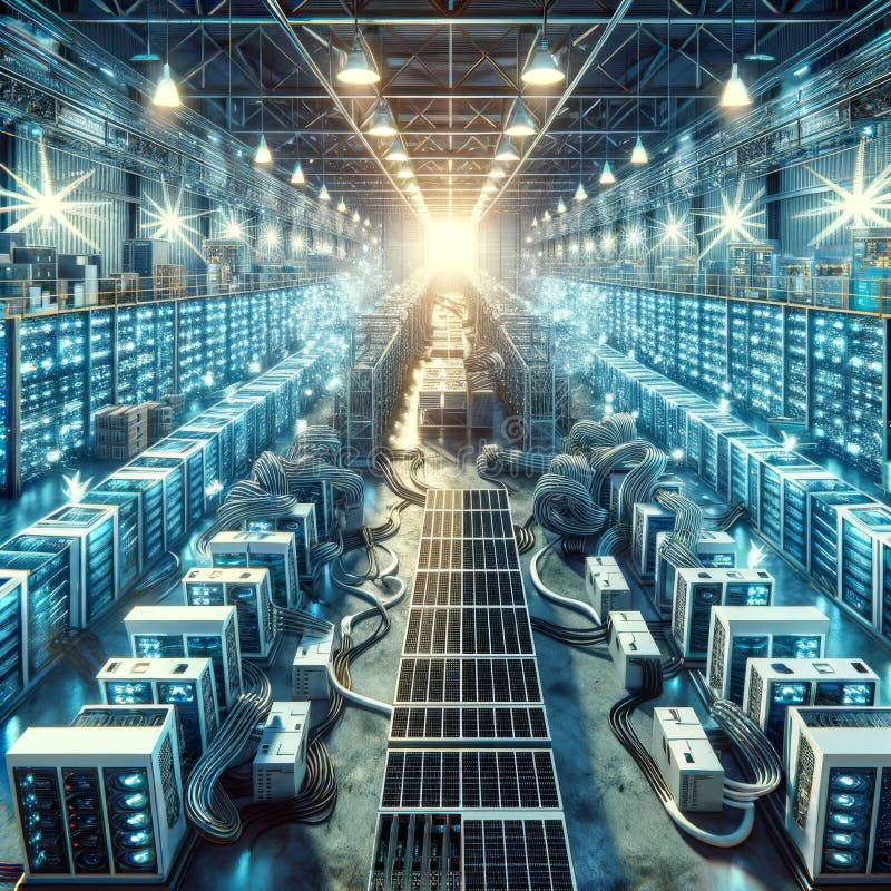 Futuristic Data Center Infrastructure Stock Photo - Image of security, hightech: 313445440