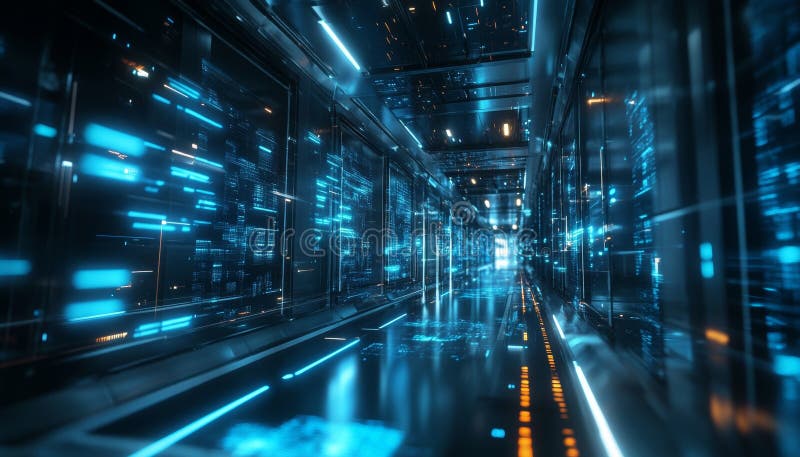 Visualizing Digital Signal Processor on High-Tech Chip Circuit Board Stock Illustration ...