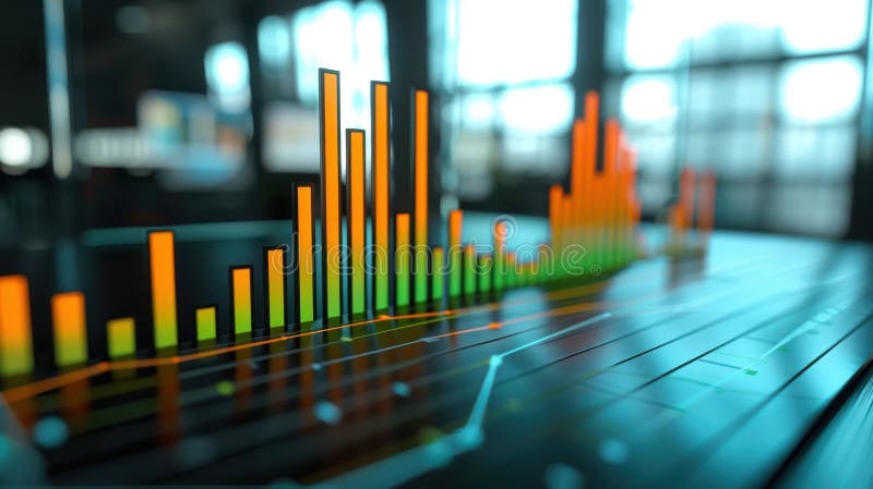 The Futuristic Data Chart.AI Generated Image Stock Photo - Image of ...