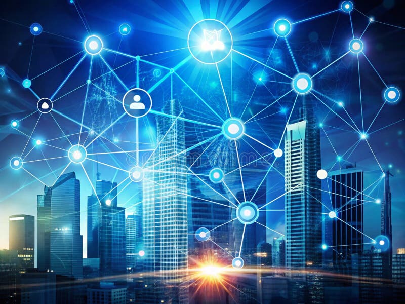 Futuristic Data Connections Technology Background for Business ...