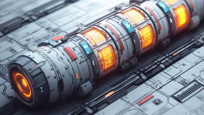 Futuristic Data Core: Sci-Fi Tech Stock Photo - Image of electronics ...