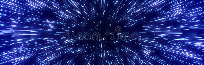 Futuristic Data Flow in Cyberspace. Light Rays. Explosion Effect. Sci ...