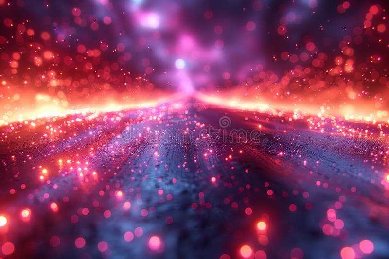 Futuristic Data Flow with Explosion Effect and Neon Rays in Hyper Speed ...
