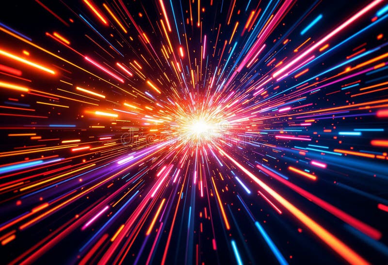 Futuristic Data Flow. Explosion Effect. Sci-fi Motion Wallpaper Stock ...