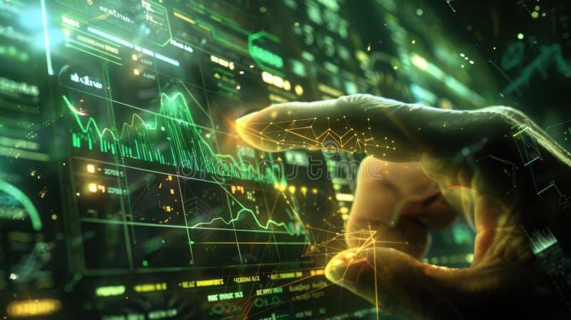 The Futuristic Data Interface. AI Generated Stock Image - Image of research, business: 374933487
