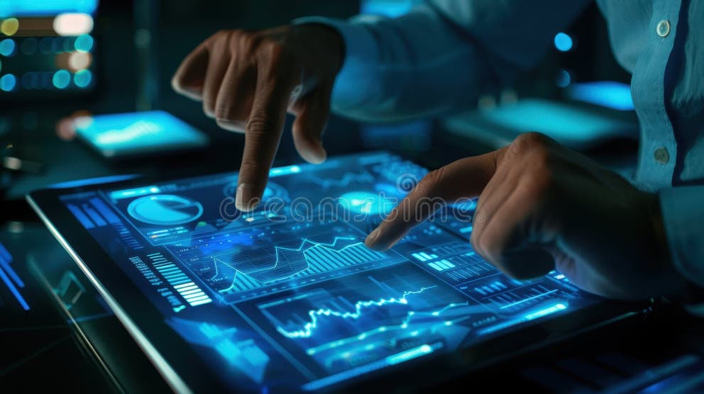 The Futuristic Data Interface.AI Generated Image Stock Photo - Image of ...