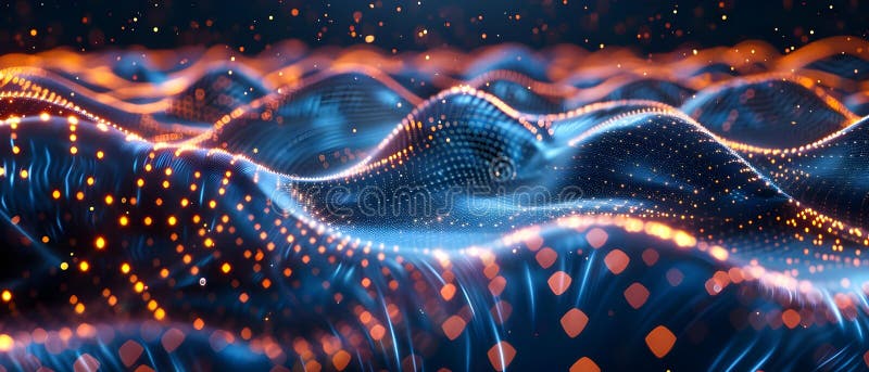 Futuristic Data Landscape: a Symphony of Technology. Concept Technology ...