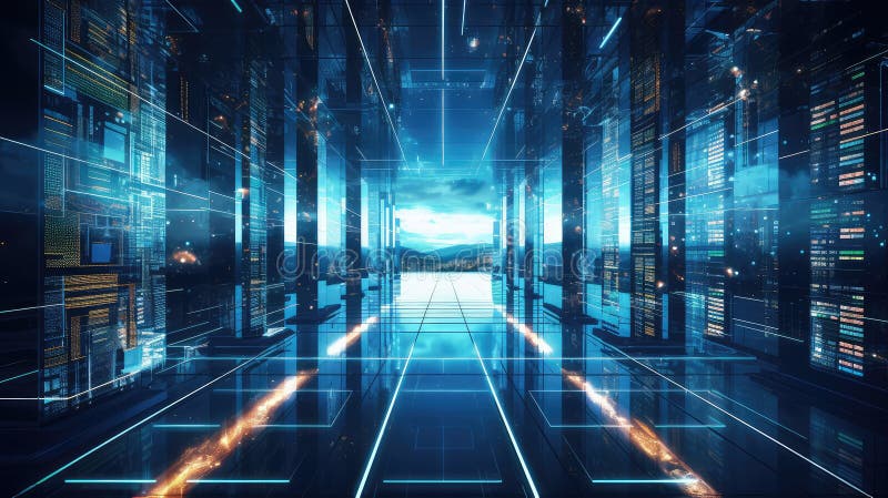 Futuristic data light stock illustration. Illustration of futuristic ...