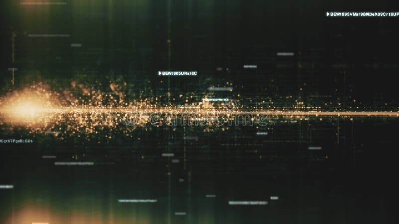 Futuristic Matrix Data Simulation HUD Background Stock Illustration ...