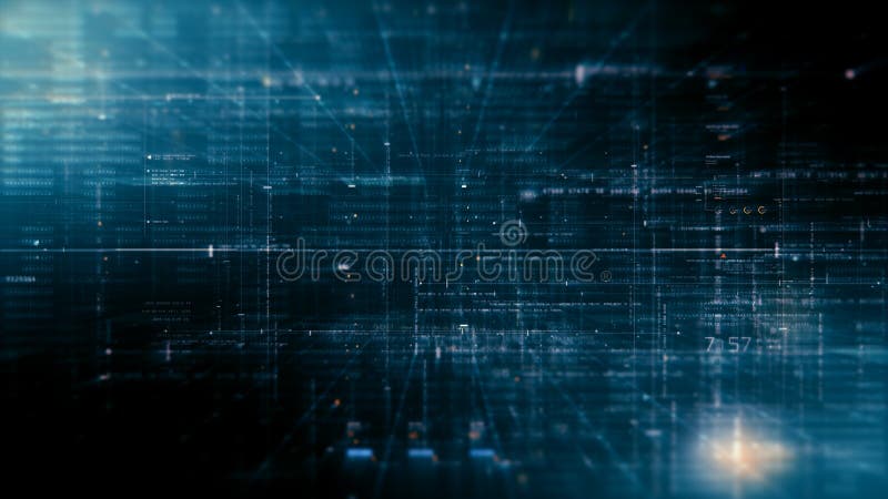 Futuristic Matrix Data Simulation HUD Background Stock Illustration ...