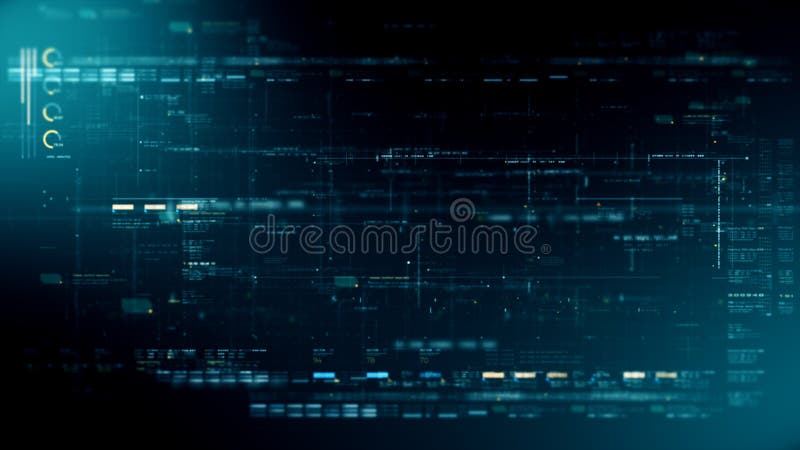 Futuristic Matrix Data Simulation HUD Background Stock Illustration ...