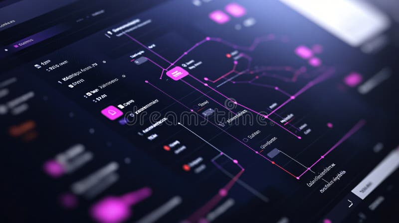 Futuristic Data Network Interface Digital Tech Background AI Generated ...