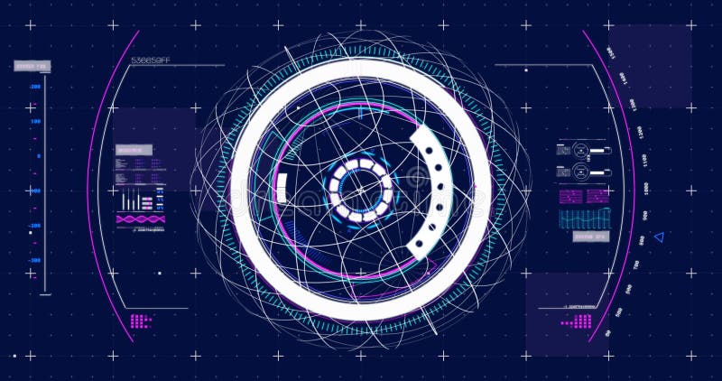 Futuristic Data Processing Animation with Circular Interface and ...