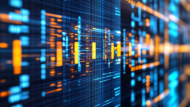 Futuristic Data Stream Digital Information Flowing, Big Data Concept ...