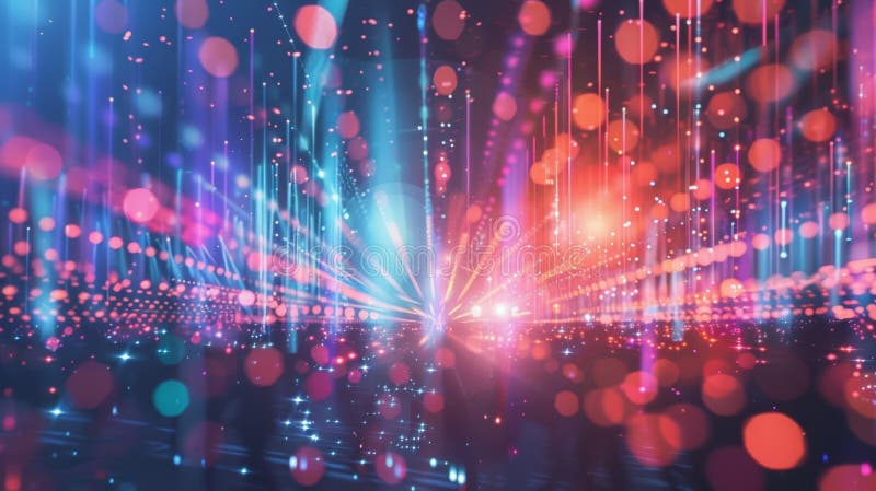 Futuristic Data Stream Flowing through Cyberspace Stock Photo - Image ...