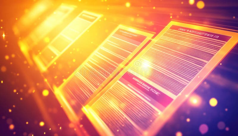 Futuristic Data Stream Flowing through Cyberspace with Light Effects ...