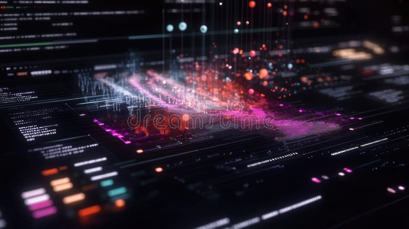 Futuristic Data Stream Flowing Digital Interface Displaying Code Stock Photos - Free & Royalty ...