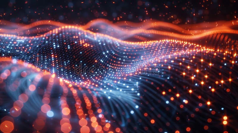 Futuristic Data Transfer Background for Presentations Generative AI ...