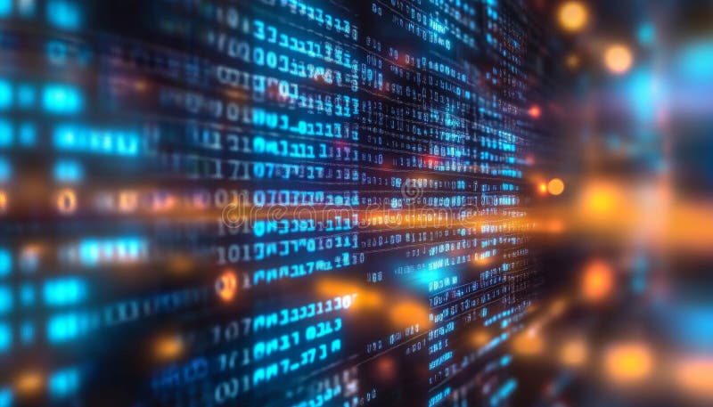 Futuristic Data Transfer Concept with Binary Code and High-Speed ...