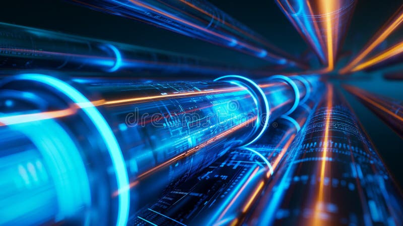 Futuristic Data Transmission Tubes Stock Photo - Image of patterns ...