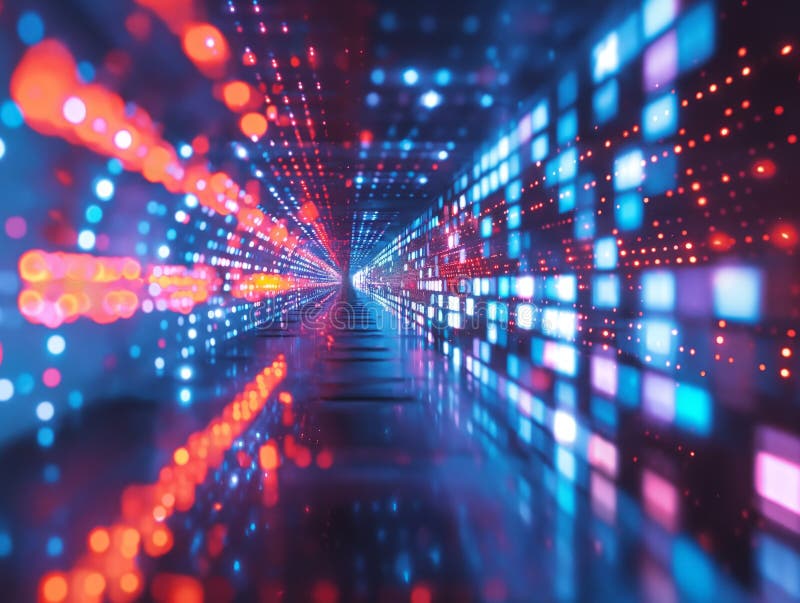 Futuristic Data Tunnel stock photo. Image of internet - 317739842