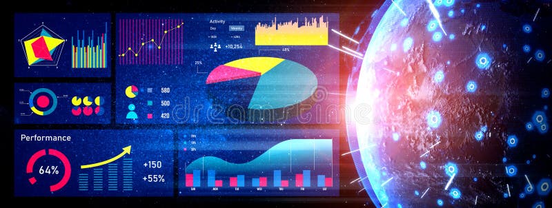 Colorful Abstract Representation Data Visualization Featuring Bar Charts Stock Photos - Free ...
