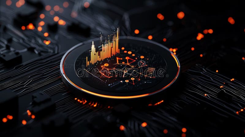 Futuristic Data Visualization Concept Stock Illustration - Illustration ...