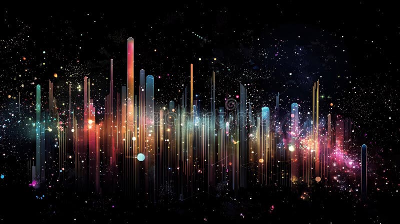 Futuristic Data Visualization 3d Bar Stock Image - Image of ultra ...