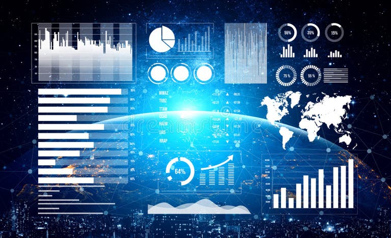 Futuristic Data Visualization Dashboard with Charts, Graphs, and ...