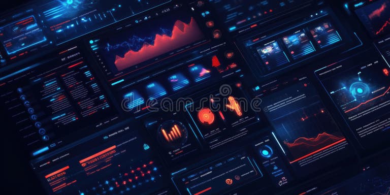 Futuristic Data Visualization Dashboard with Graphs and Analytics ...