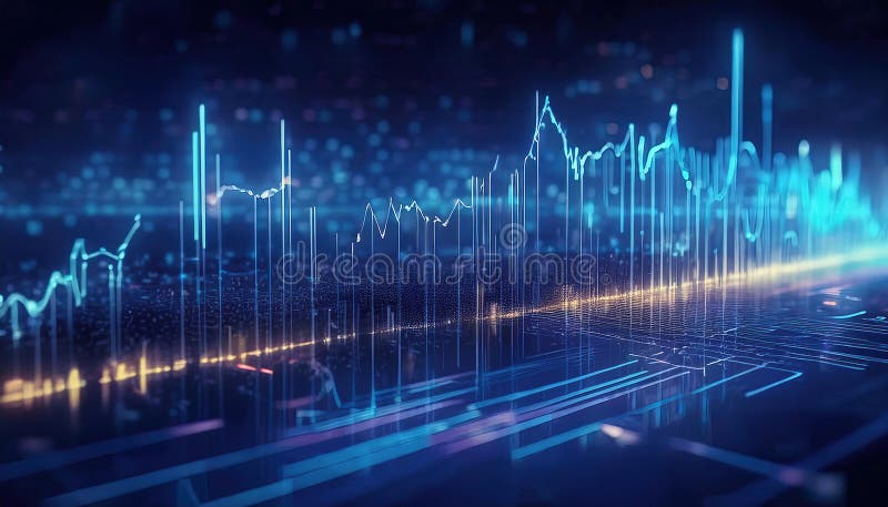 Futuristic Data Visualization with Digital Neon Lines and Charts Stock ... Futuristic Data Visualization with Digital Neon Lines and Charts Stock ...