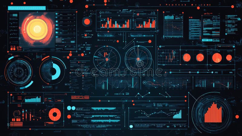 Futuristic Data Visualization Interface Stock Illustration ... Futuristic Data Visualization Interface Stock Illustration ...