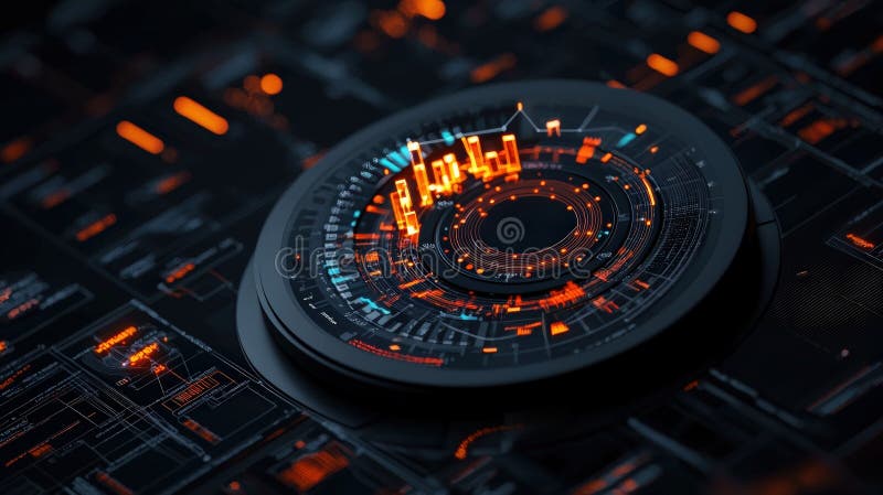 Futuristic Data Visualization Interface Stock Illustration ...
