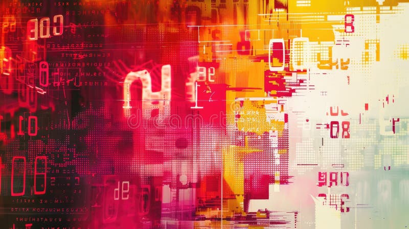 Futuristic Data Visualization With Numbers Binary Code Cyberpunk Vibes And Virtual Reality