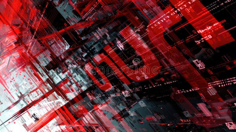 Futuristic Data Visualization with Numbers, Binary Code, Cyberpunk ...